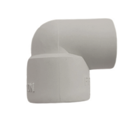 Polifusión » CODO 90° REDUCCIÓN FUSIÓN SOCKET CLASE: 2,70°C, 8 BAR; 20°C 20 BAR - Polifusión